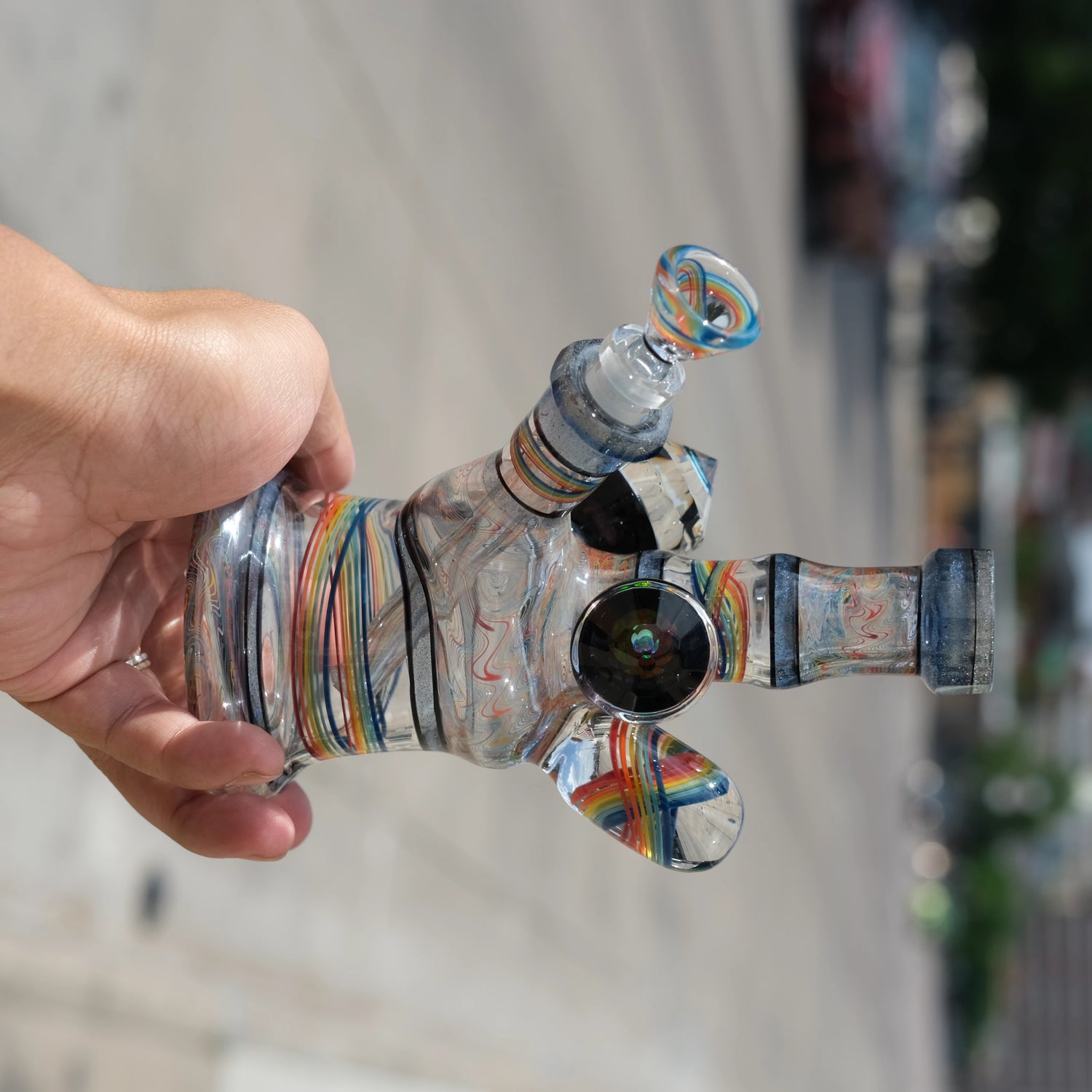 8" Recycler Rig with Circ Perc. Includes Quartz – Illuzion Glass Galleries