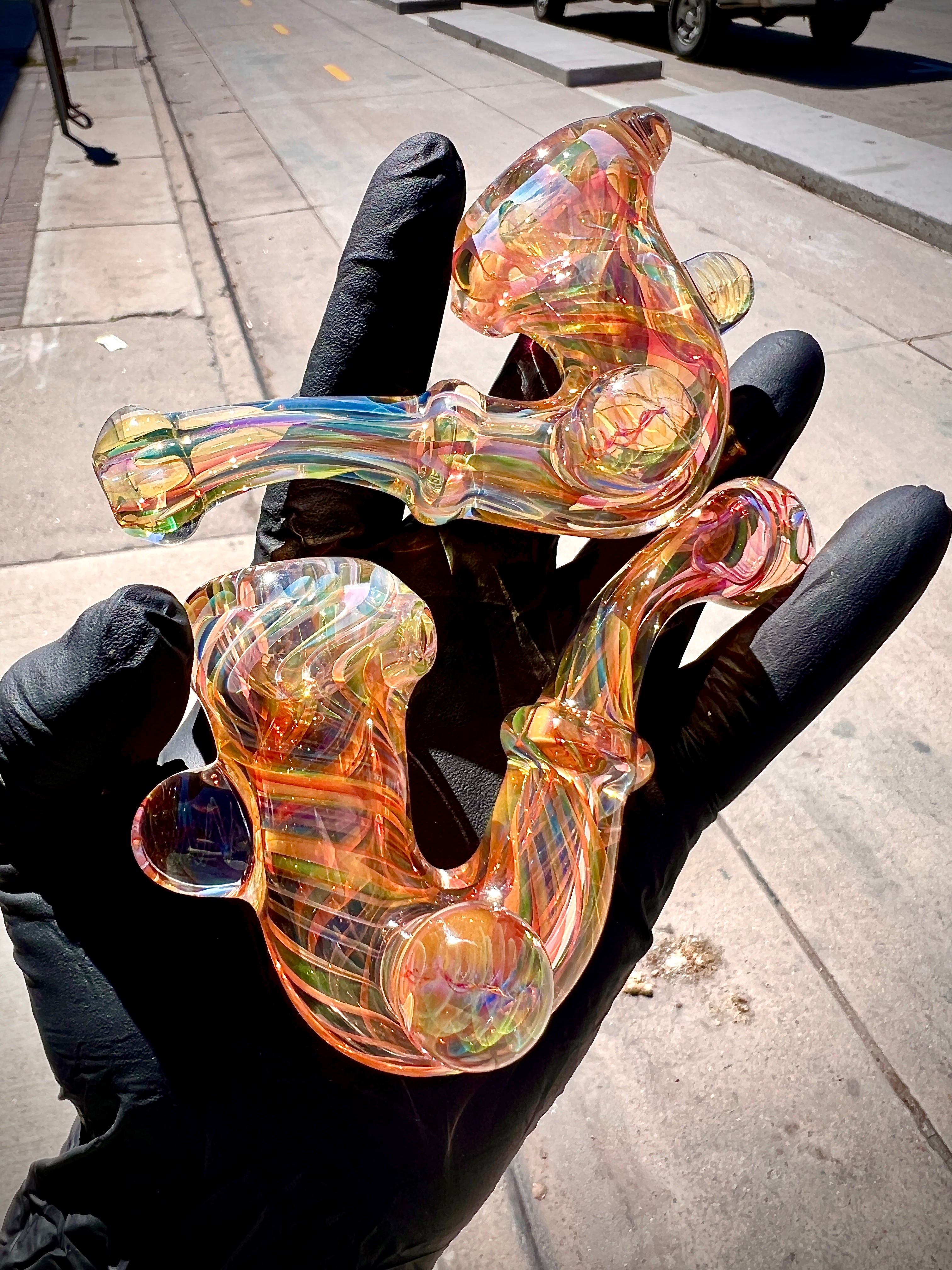 Fumed Sherlock with Mibs by Simon (Sigh Glass) – Illuzion Glass Galleries
