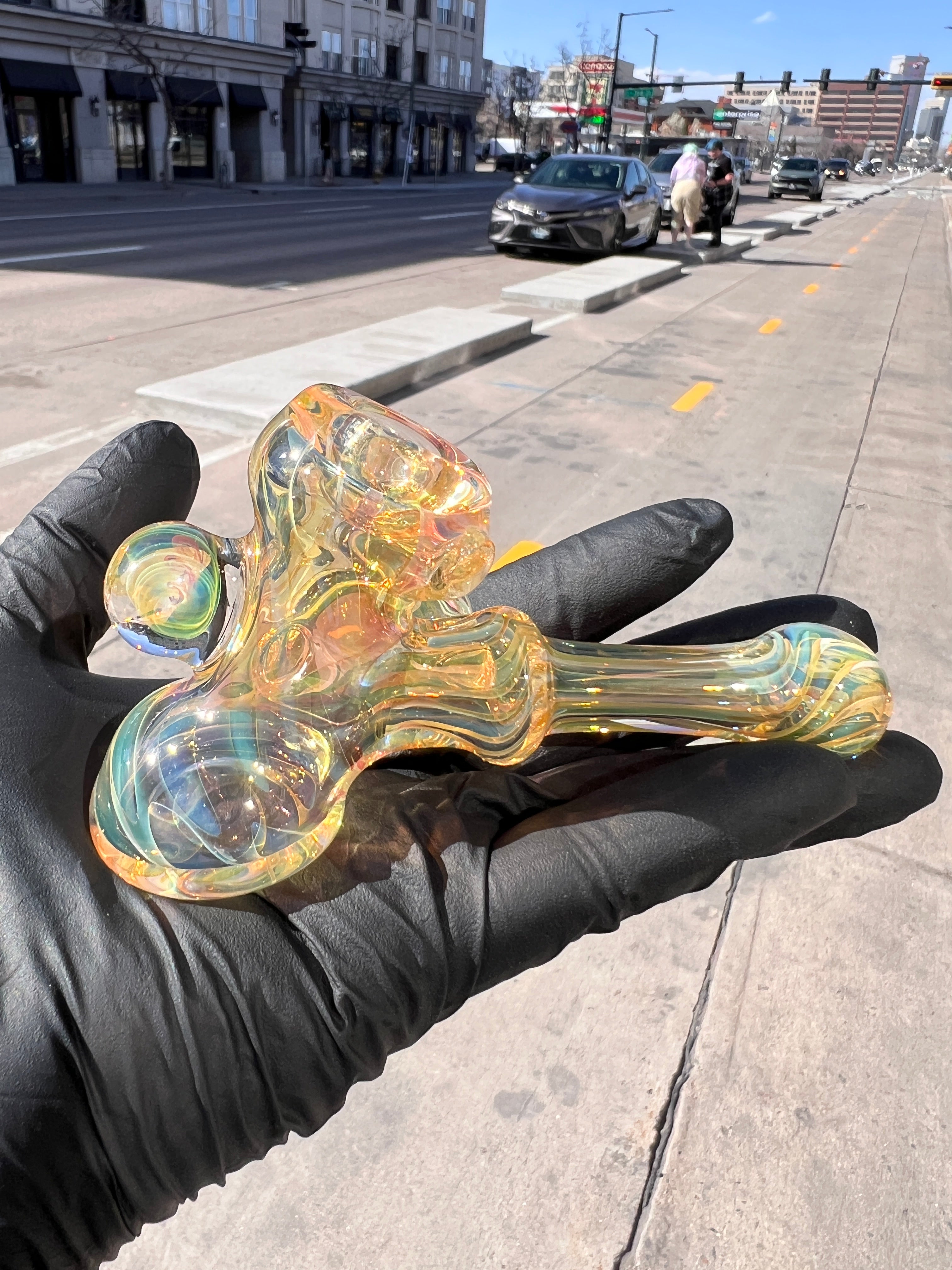Fumed Hammer with Mibs by Simon (Sigh Glass) – Illuzion Glass Galleries